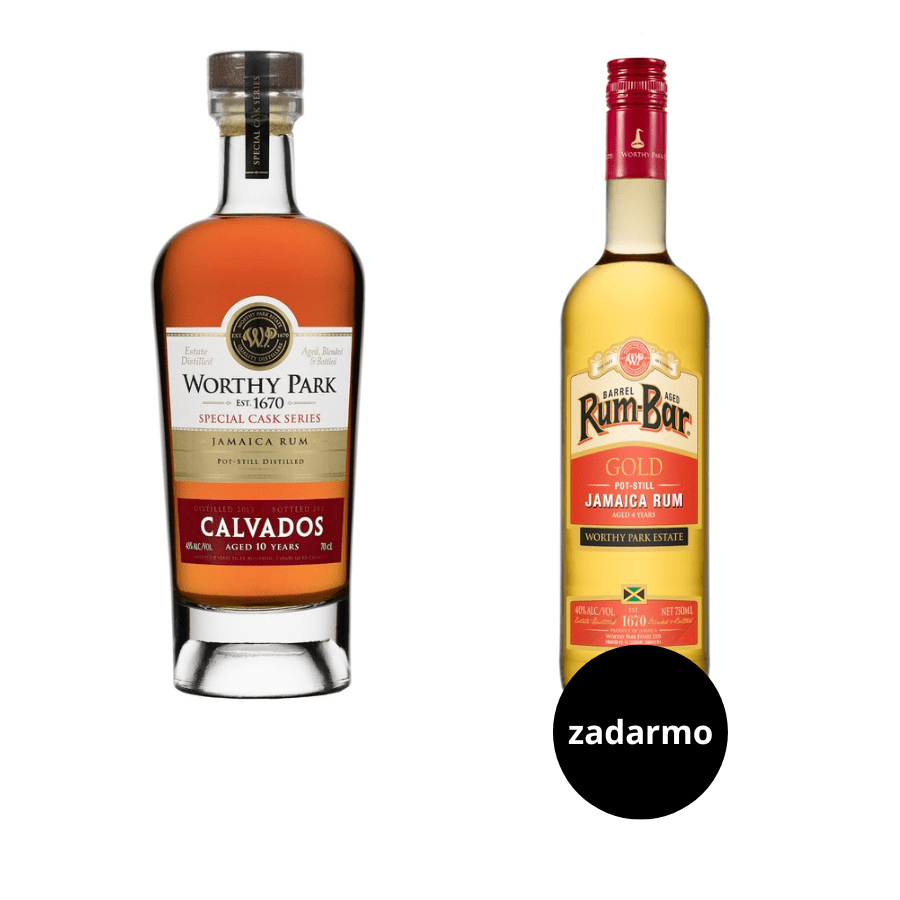 Worthy Park Special Cask Calvados 10 Y.O. + Rum-Bar Gold, 4 Y.O ...
